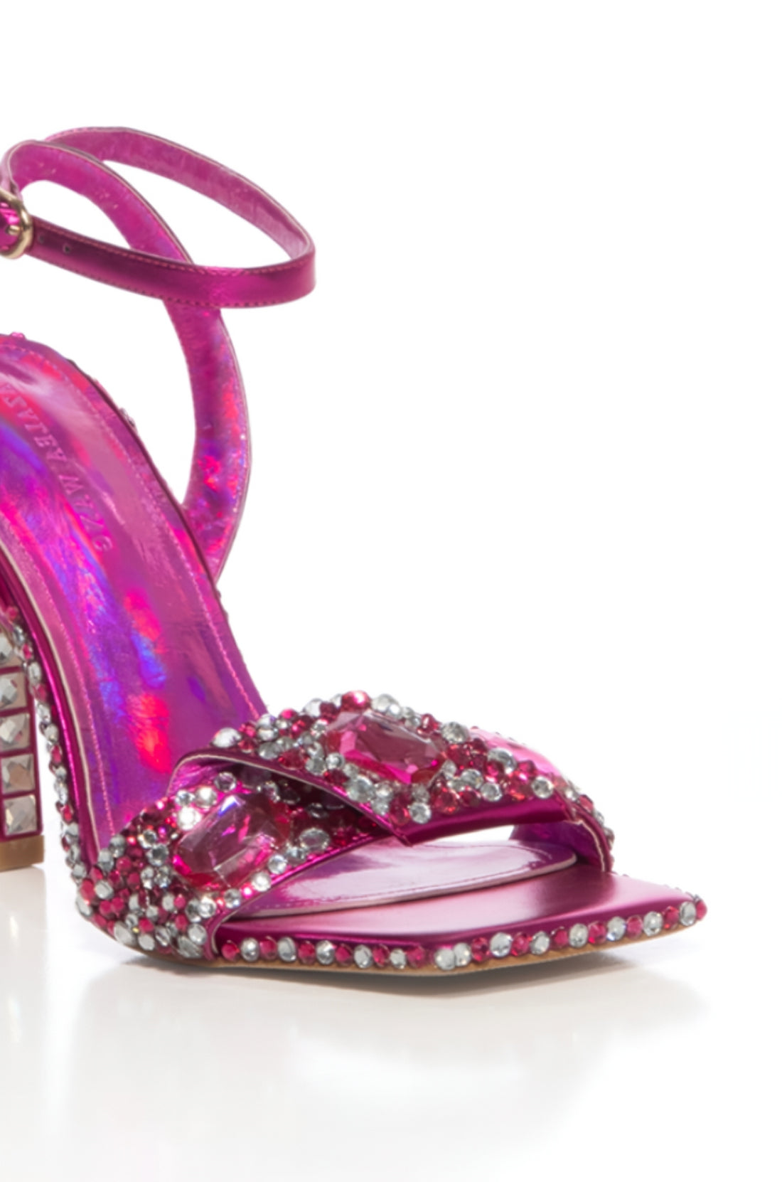 DISCOBALL-FUCHSIA STILETTO SANDAL | AZALEA WANG