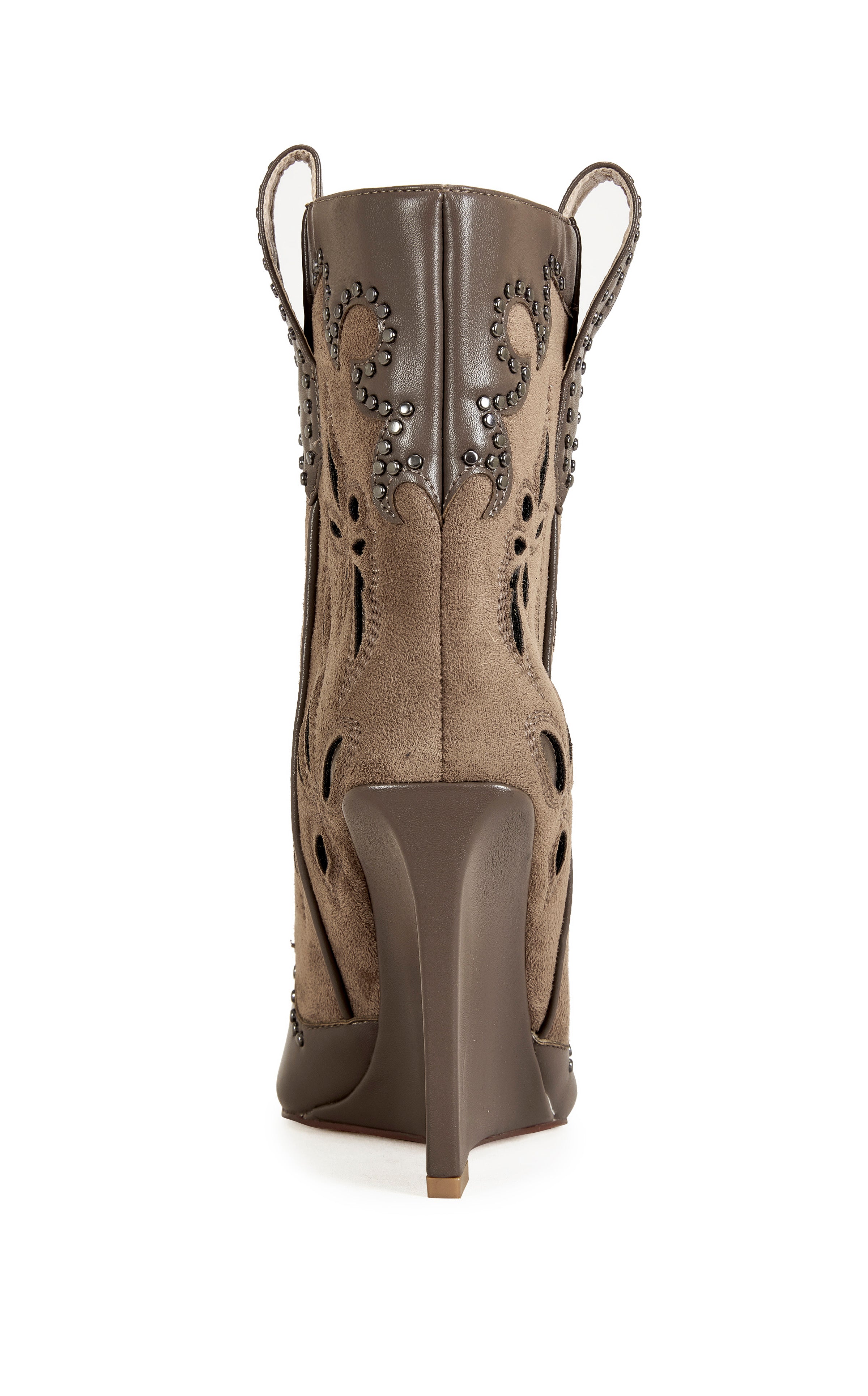 TALAYAH-BROWN WEDGE BOOTIE | AZALEA WANG